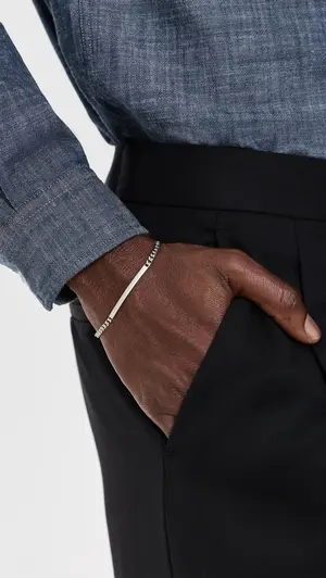 Miansai 3mm Matte Sterling Silver Id Chain Bracelet