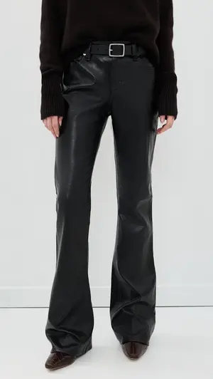 Rag & Bone Kinsley Faux Leather Low-rise Full Length Bootcut Pants