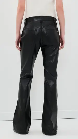 Rag & Bone Kinsley Faux Leather Low-rise Full Length Bootcut Pants