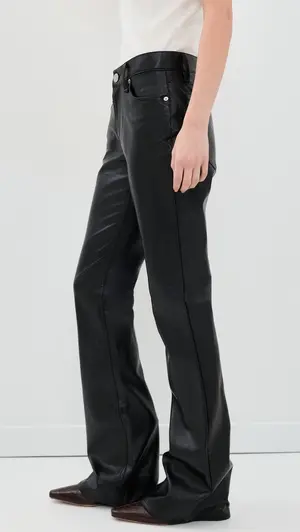 Rag & Bone Kinsley Faux Leather Low-rise Full Length Bootcut Pants