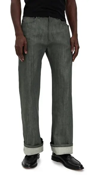 Naked & Famous Denim Strong Guy Haunted Selvedge Jeans - Forest