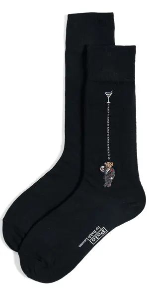 Polo Ralph Lauren Martini Bear Socks - Black