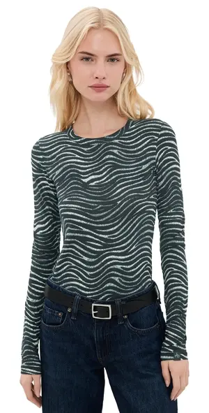 Rag & Bone Luca Zebra Long Sleeve Shirt - Blkzebra