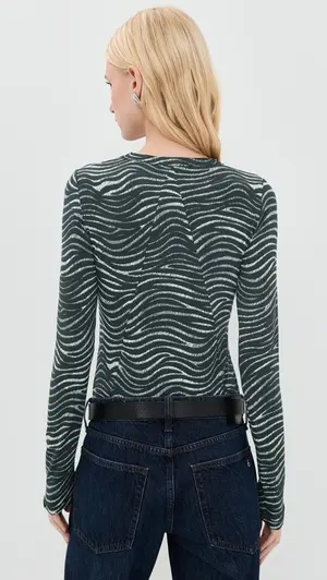 Rag & Bone Luca Zebra Long Sleeve Shirt