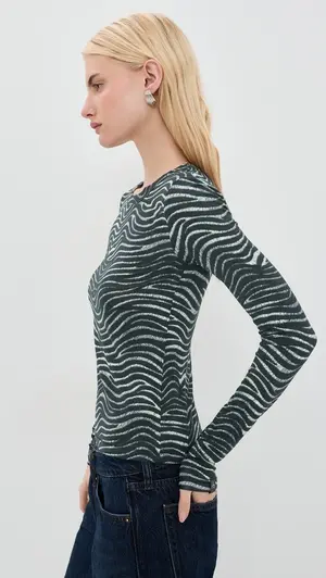 Rag & Bone Luca Zebra Long Sleeve Shirt