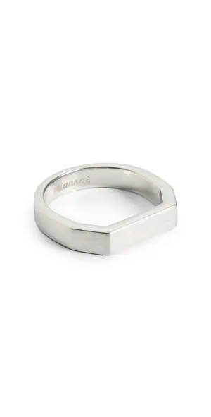 Miansai Hex Matte Sterling Silver Ring - Matte Silver