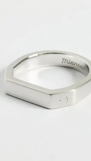 Miansai Hex Matte Sterling Silver Ring