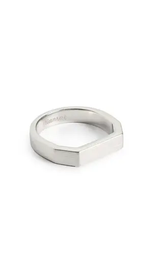 Miansai Hex Matte Sterling Silver Ring