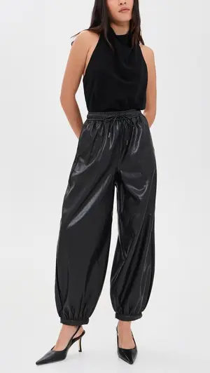 PISTOLA Freya Faux Leather Pull On Harem Pants