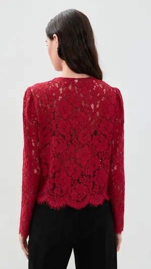 FRAME The Lace Button Down Blouse