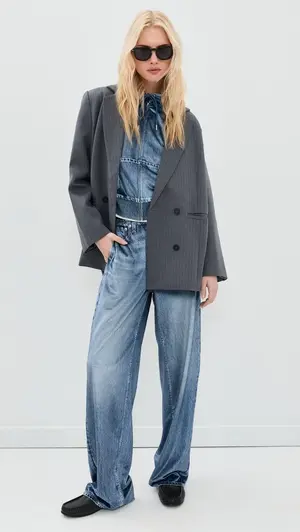 Rag & Bone Miramar Velvet Zip Up Hoodie