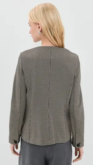 Rag & Bone Collarless Slade Ponte Jacquard Blazer