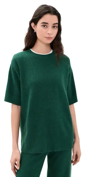 Marine Layer Short Sleeve Sweater Lounge Tee
