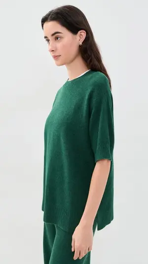 Marine Layer Short Sleeve Sweater Lounge Tee