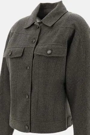 Max Mara Felted Wool Trucker Jacket