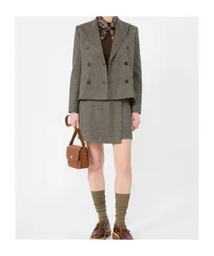 Max Mara Vetta Houndstooth Wrap Skorts