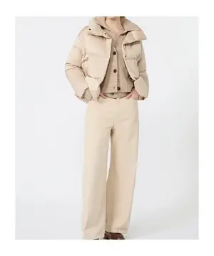 Max Mara Short Down Jacket In Technical Satin