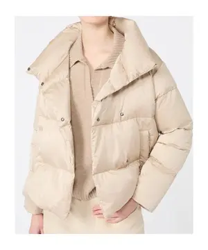 Max Mara Short Down Jacket In Technical Satin