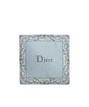 Dior Dioramour Revolution Flowers 90 Square Scarf - Gray