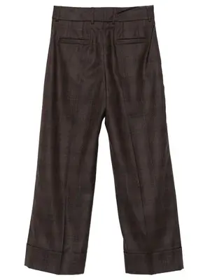 Incotex Arys Check Wool Trousers With Crease