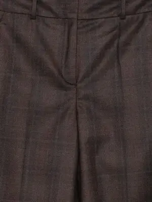 Incotex Arys Check Wool Trousers With Crease