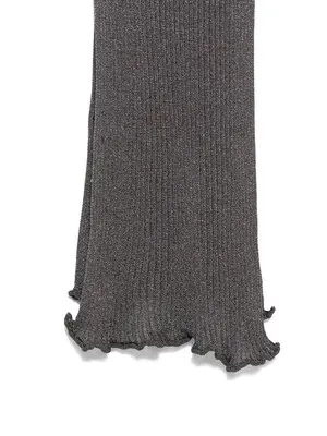 Missoni Ribbed Knit Scarf With Metallic Yarn