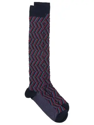 MISSONI Zig-zag Pattern Knee-high Socks