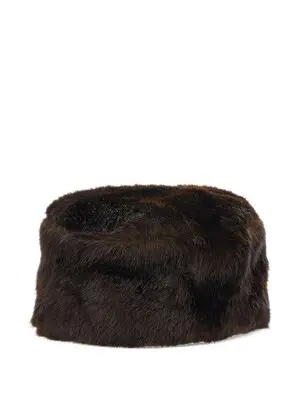 STAND STUDIO Ozzy Faux Leather Hat - Brown