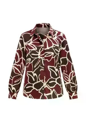 Marella Floral-print Long-sleeve Shirt - Red