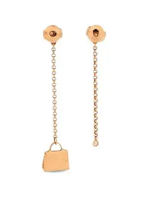 Hermès Kelly Amulette Drop 18k Rose Gold And Diamonds Earrings