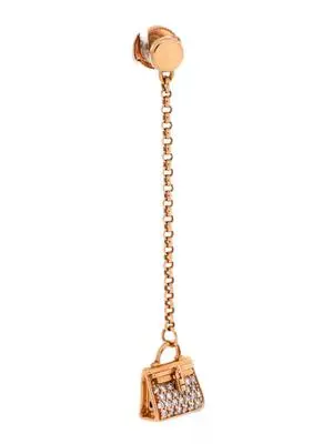 Hermès Kelly Amulette Drop 18k Rose Gold And Diamonds Earrings