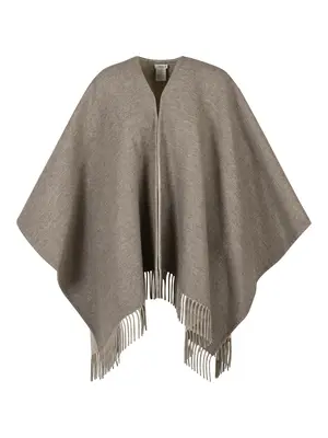 Fendi Poncho 140x135 Ff Signature - Grey
