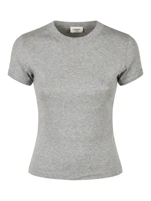 Saint Laurent T Shirt Manches Cour - Grey