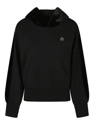 Moose Knuckles Mix Media Bunny Hoodie - Black