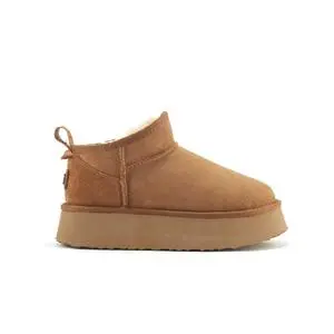 AUSTRALIA LUXE COLLECTIVE Cosy Ultra Short Platfoam Boots Chestnut - Brown