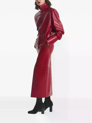 Co High-neck Leather Shirt