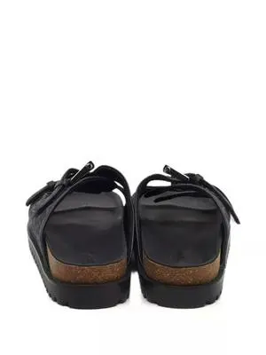 Versace Barocco Jacquard Sandals - Black