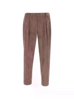 BRIGLIA 1949 Portobellos Pleat-detail Trousers - Brown