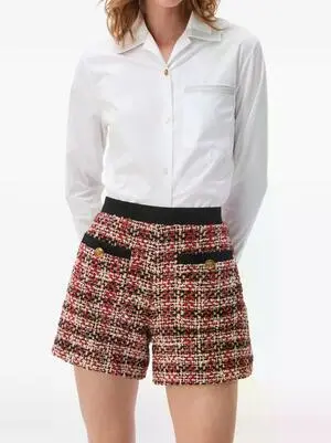 Versace Tweed Medusa-button Shorts