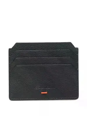 Santoni Logo-detal Card Holder - Blue