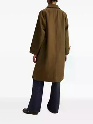 A.p.c. Khaki Water-repellent Wool Mac