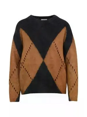 Maison123 Afonzo Argyle Brushed-knit Sweater