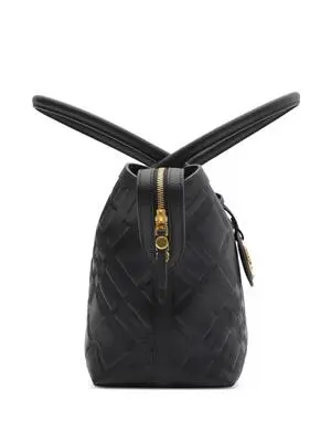 Burberry Small Embossed-check Zip Tote