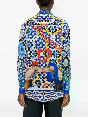 The Artistylist Panda-print Shirt - Blue