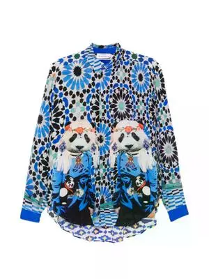 The Artistylist Panda-print Shirt - Blue
