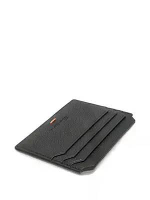Santoni Logo-debossed Card Holder - Black