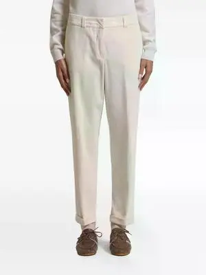 Peserico Corduroy-effect Tapered Trousers - Neutrals