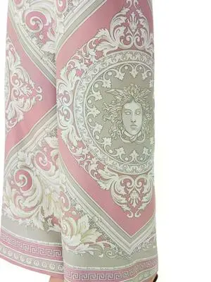 Versace Barocco-print Silk Trousers