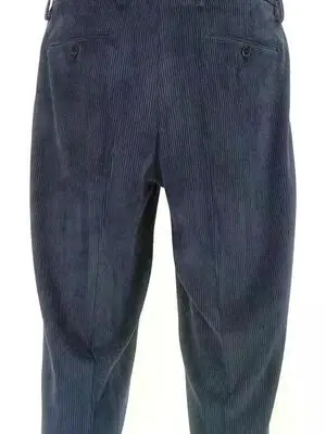 BRIGLIA 1949 Portobellos Pleated Corduroy Trousers - Blue