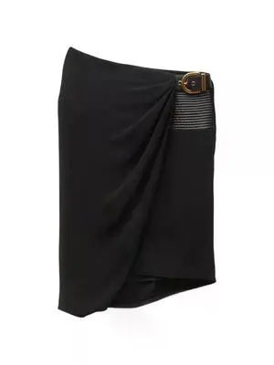 Versace Buckle-detail Draped Skirt